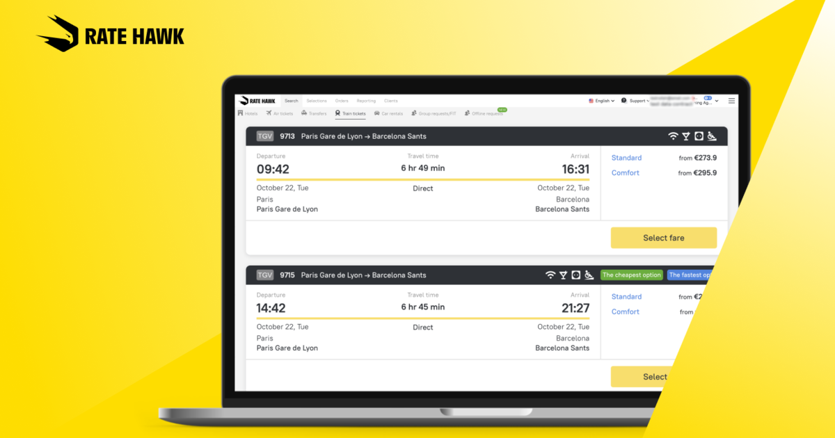 RateHawk launches rail travel booking... | Travolution